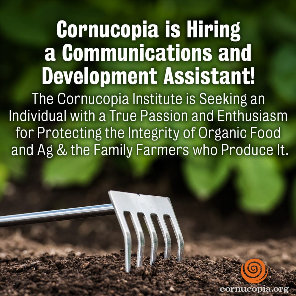 Cornucopia Is Hiring! - Cornucopia Institute