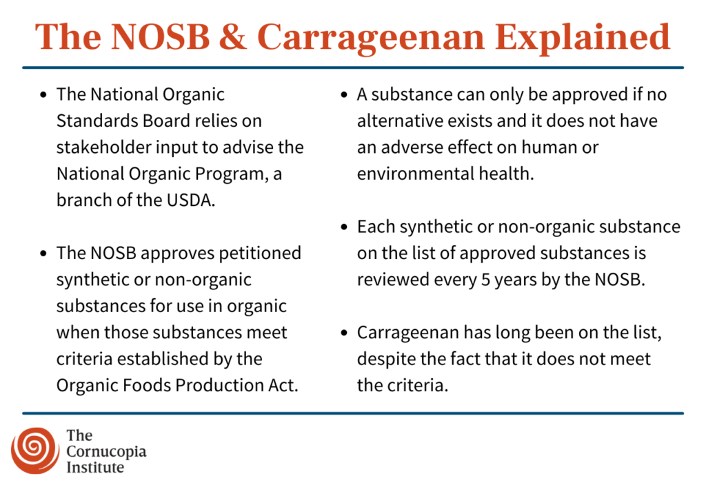 Avoiding Carrageenan? Strengthen our Case to the NOSB - Cornucopia ...